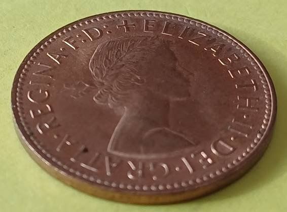 Queen Elizabeth II – Half Penny Münze 1967 - Grossbritannien (Gebraucht ...