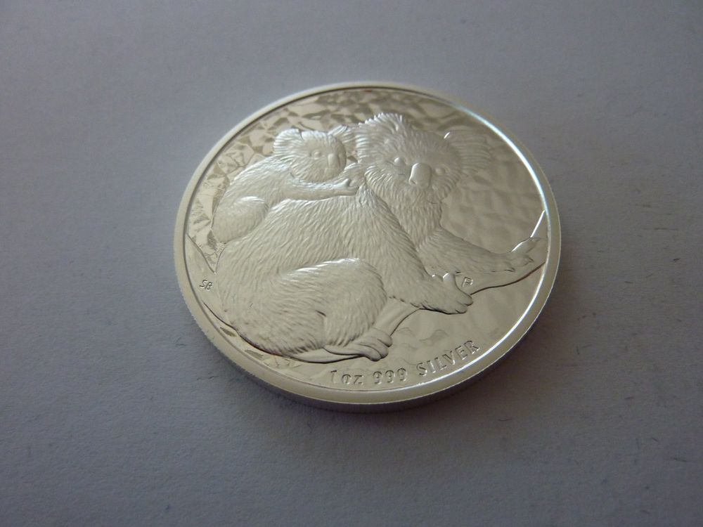 1 Unze-Silbermünze aus Australien : 1 Dollar Koala 2008, PP (Neu ...