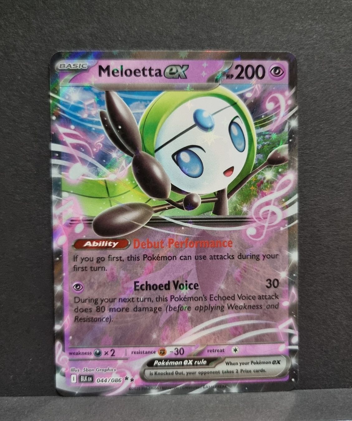 Pokémon Meloetta ex 044/086 Black Bolt 🇬🇧 (Neu (gemäss Beschreibung ...