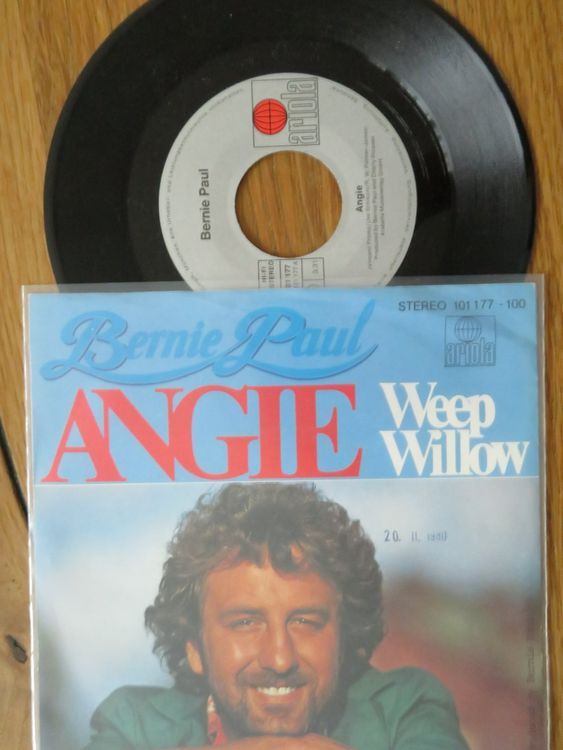 Bernie Paul - Angie / Weep Willow 7" Single Vinyl (Neu (gemäss ...