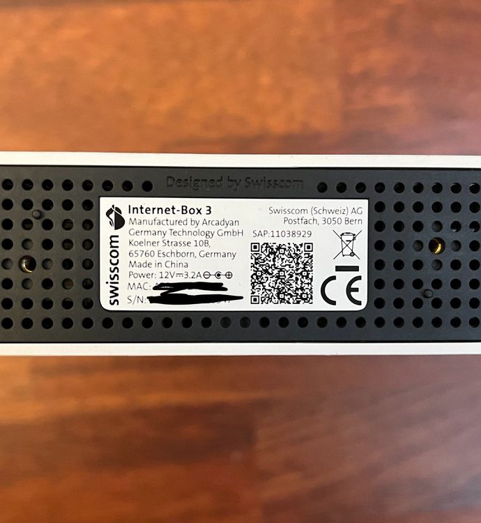 Swisscom Internet Box 3, WLAN-Router, WiFi 6 (Gebraucht) in Olten für ...