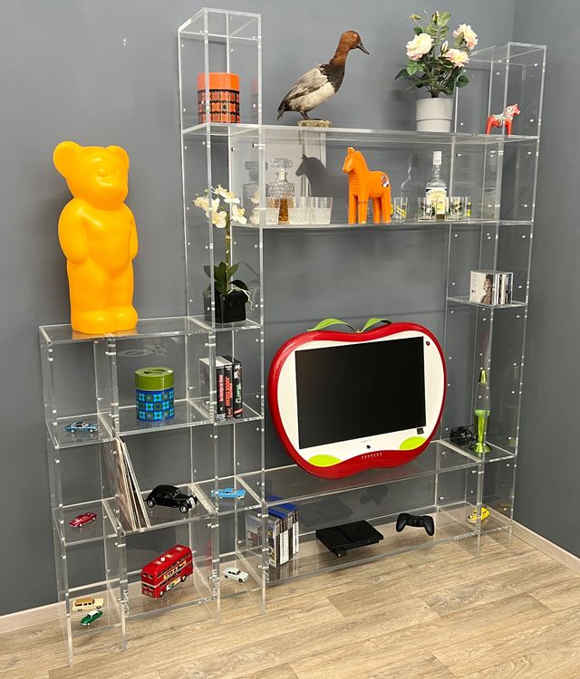 80 Jahre Plexiglas Design Modulares Regal 7 Teilig (Gebraucht) in ...