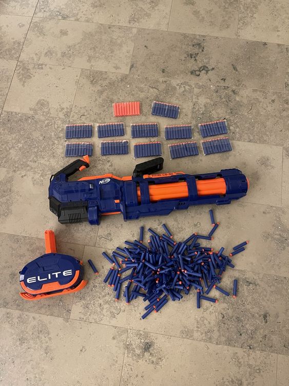 Nerf Titan C5-50 mit Munition und Westen (Gebraucht) in Solothurn für ...