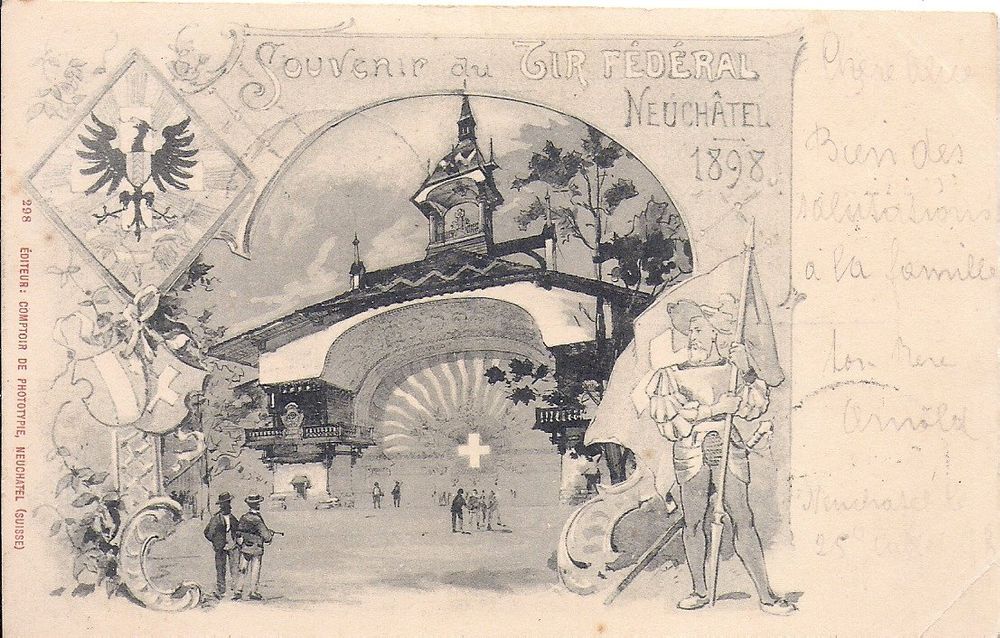 NEUCHÂTEL, tir fédéral de 1898 avec son oblitération | Kaufen auf Ricardo