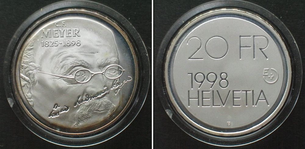 CH PROBE 20 Franken 1998 CONRAD FERDINAND MEYER Auflage: 500 (Gebraucht) in Riehen für CHF 380 ...