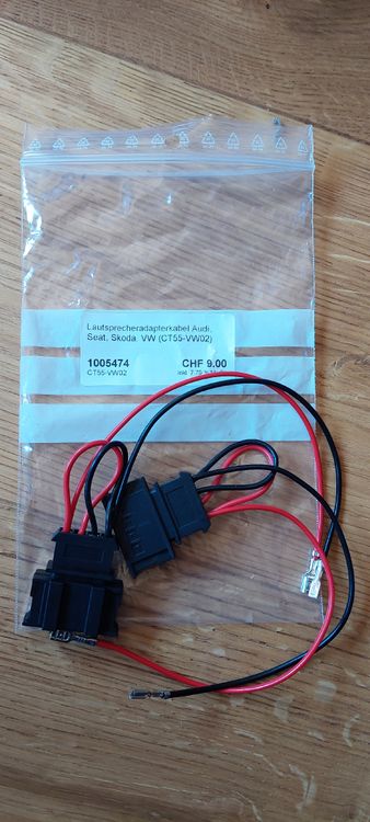 Lautsprecheradapterkabel Audi Seat Skoda Vw (Neu und originalverpackt ...