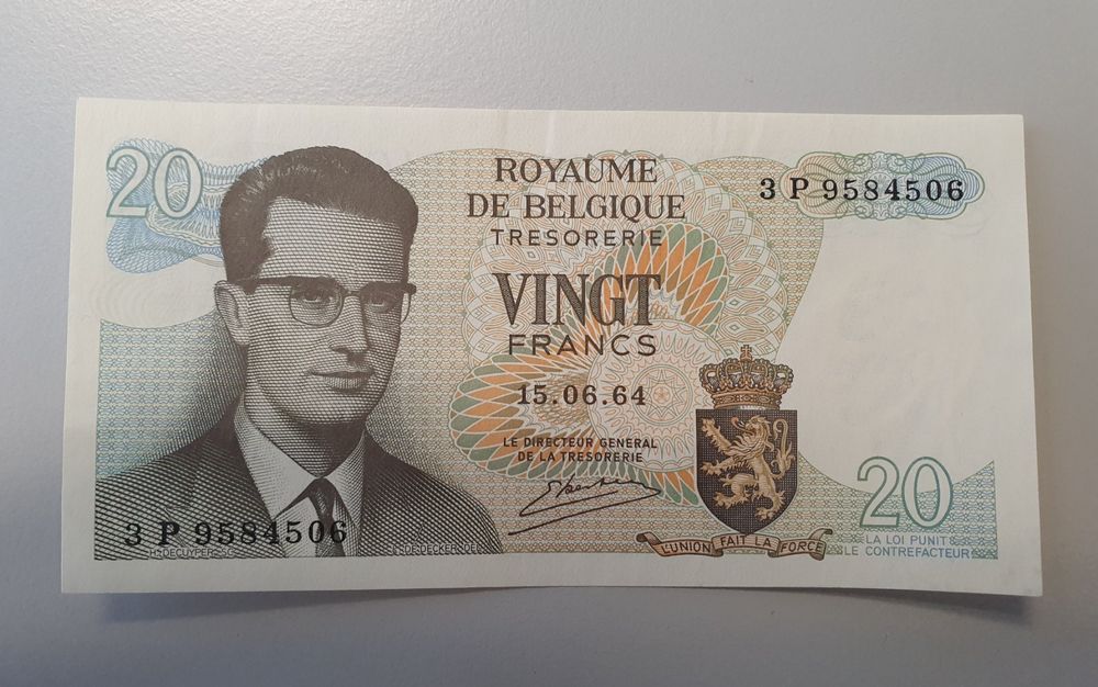 BILLET DE 20 FRANCS BELGE DE 1964 (Gebraucht) in Biel/Bienne für CHF 4 ...