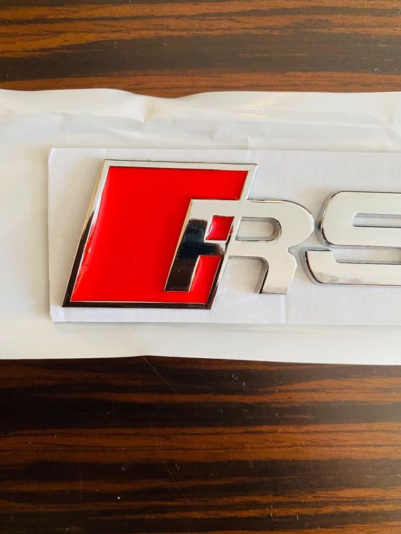 Audi RS6 Emblem, Schriftzug, Logo NEU in Rot/Chrom | Kaufen auf Ricardo