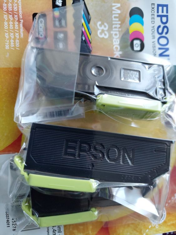 3x Epson Original Patronen 33, Cartouche PBK noir Neu (Neuf avec ...