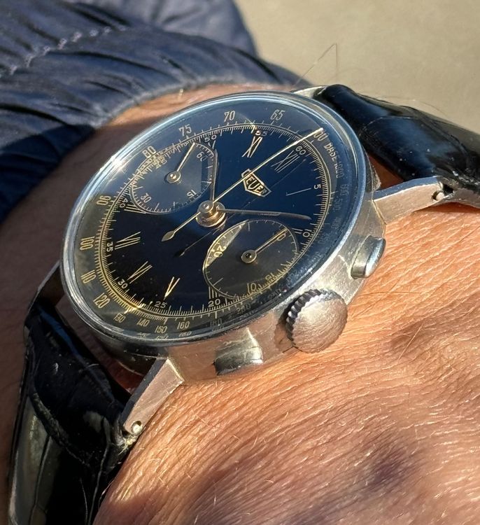 Heuer Gilt Chronograph 1930’s Landeron 13 Homme/Herren (Gebraucht) in ...