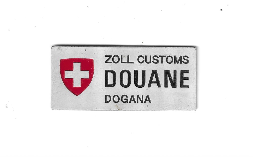 Plaquette de Douane de année 80 | Kaufen auf Ricardo