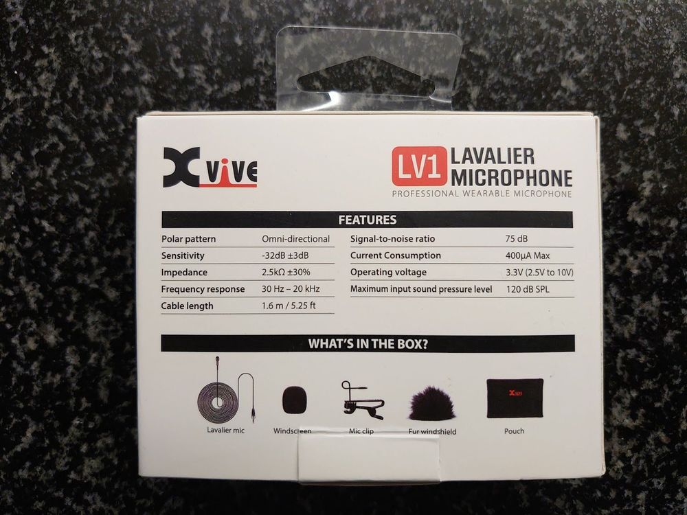 XVive LV1 Lavalier Microphone lav mic (Neu und originalverpackt) in ...