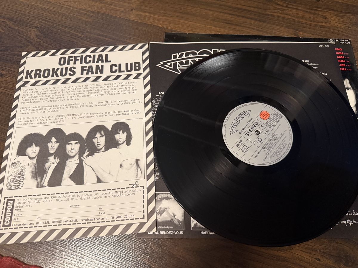 Krokus - One Vice At A Time LP - Swiss Hard Rock Album (Gebraucht) in ...