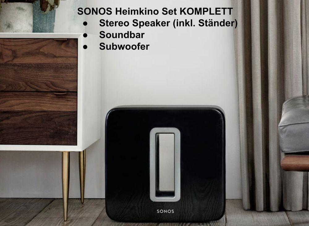 Sonos Multimedia Set inkl. SUB und Playbar (komplett) | Kaufen auf Ricardo
