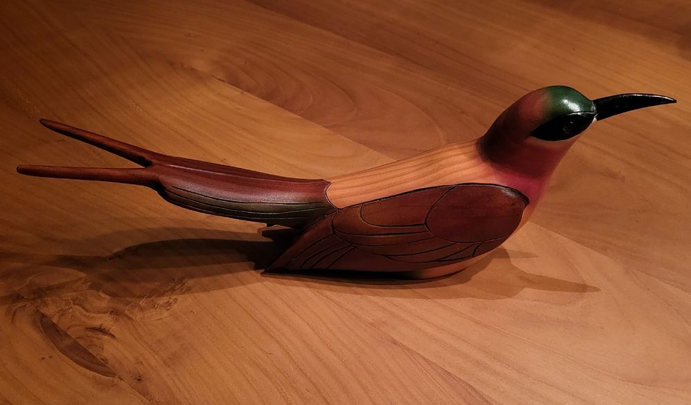 Feathers Gallery Hand bemalt. Carmine Bee Eater | Kaufen auf Ricardo