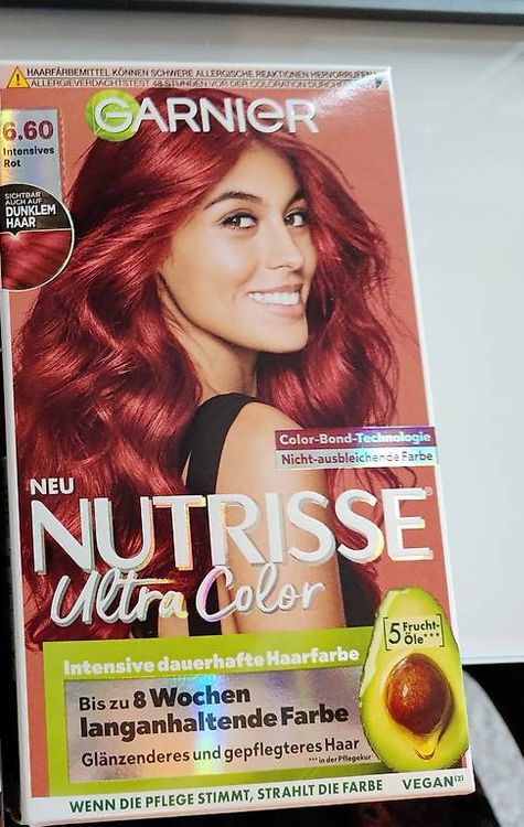 Garnier Nutrisse 6.60 Intensives Rot Haarfarbe NEU & OVP (Neu und ...