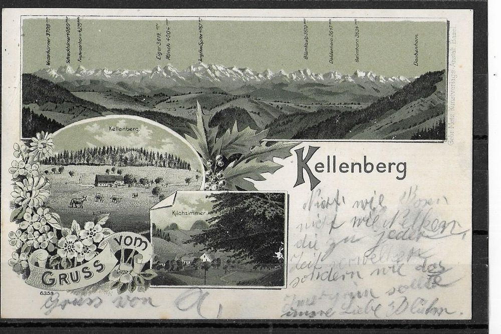 BL Gruss vom Kellenberg/Waldenburg 1902 (Litho) | Kaufen auf Ricardo