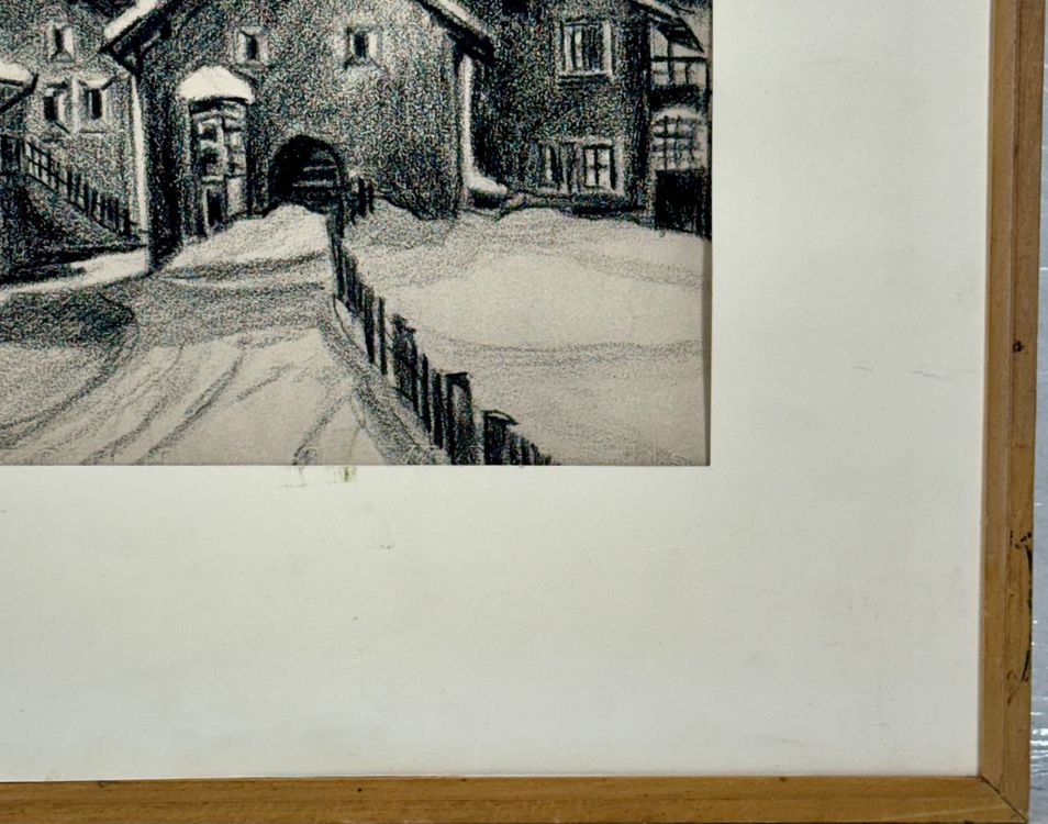 Alte Kohle Zeichnung unleserlich Signiert | Kaufen auf Ricardo