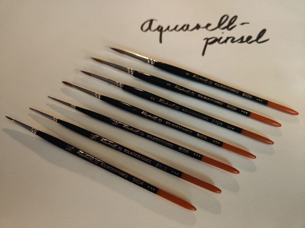 7 Raphaël 8404 Aquarellpinsel Rotmarderhaar neu! NP: 177.- (Neu (gemäss ...