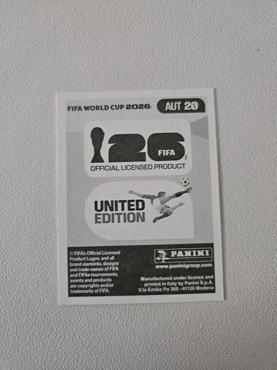Panini Sticker FIFA 2026, Arnautović Marko, Austria AUT 20 (Neu (gemäss ...