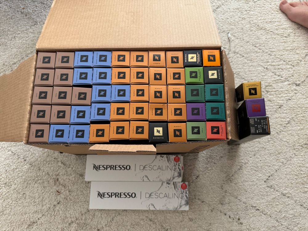 Nespresso kappseln 530 Stuck + 2 Descaling neu (Neu und ...