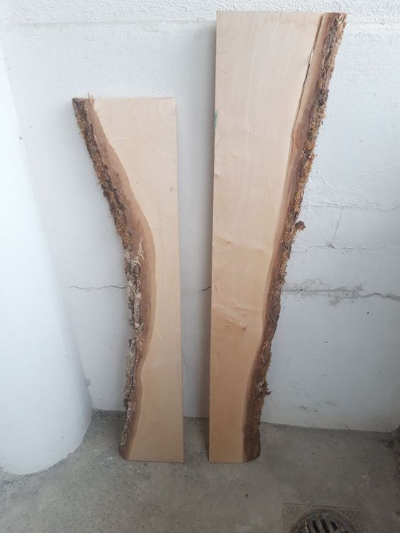 Holz Latte unverarbeitet mit Rinde Moos Landhaus Shabby Boho (Gebraucht ...