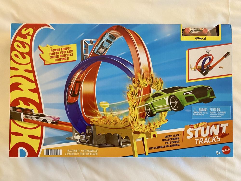 Hot Wheels Stunt Tracks Energy Track + Fahrzeug (Neu und ...