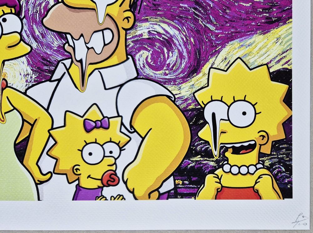 Death NYC Ltd Ed Pop Art Druck " Van Gogh The Simpson Family (Neu ...