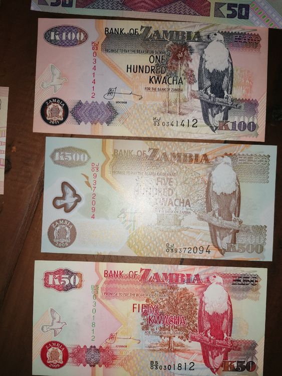 Banknoten Lot Zambia 6 stk. Und 3 stk div Afrika (Gebraucht) in Zürich ...