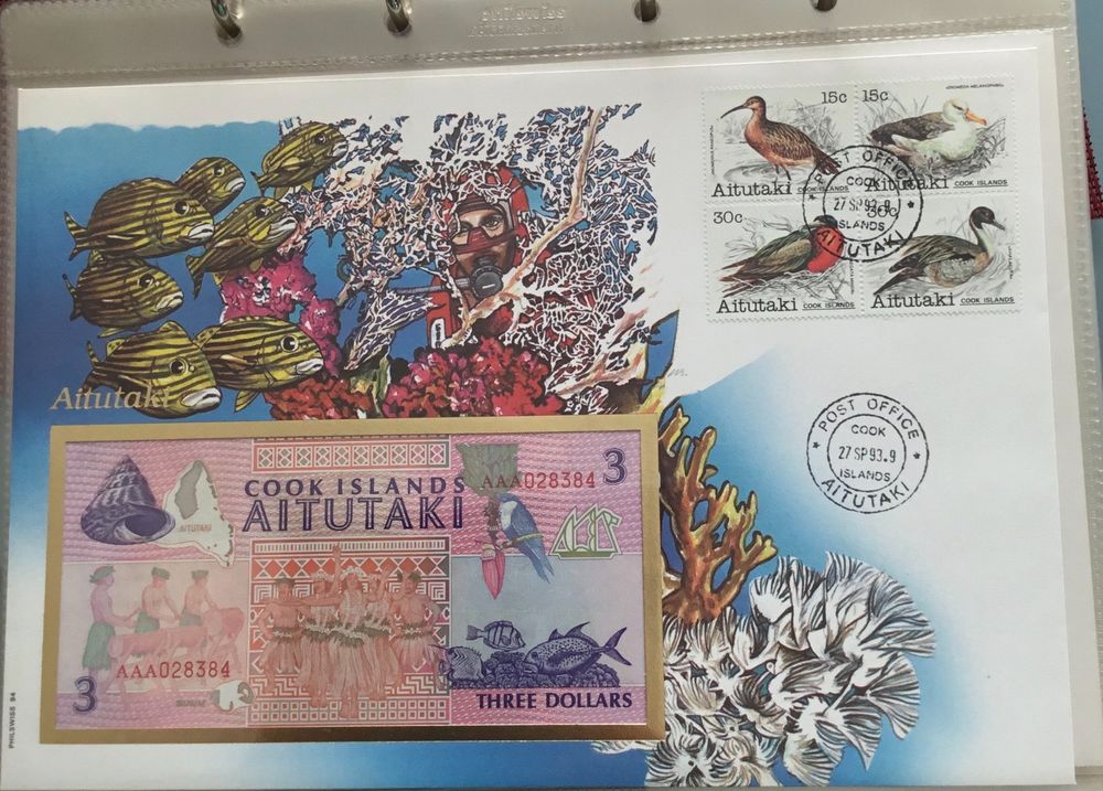 3 Dollars Aitutaki - Banknote (Neu und originalverpackt) in Schlieren ...