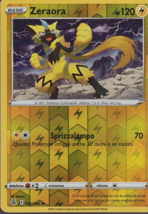 TCG POKEMON Colpo Fusione FST 102 /264 Rev ZERAORA Reverse | Kaufen auf ...