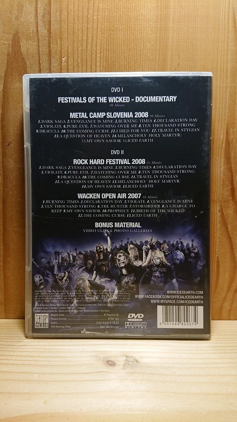 ICED EARTH Festivals of the Wicked auf DVD 2 Disc (Gebraucht) in ...