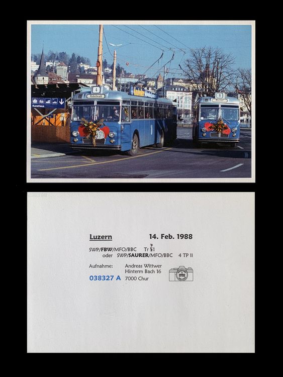 Luzern Bahnhofplatz VBL Trolleybusse SWP Foto Ausdruck A5 (Neu (gemäss Beschreibung)) in Bern ...
