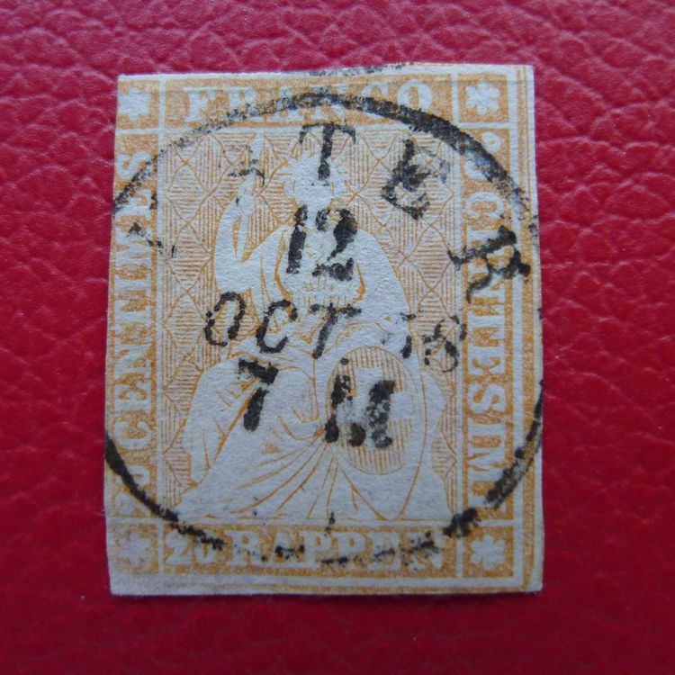 Strubel: 25F (25B1.m) von USTER: 15.OCT.1858, SBK: 370.- | Kaufen auf Ricardo