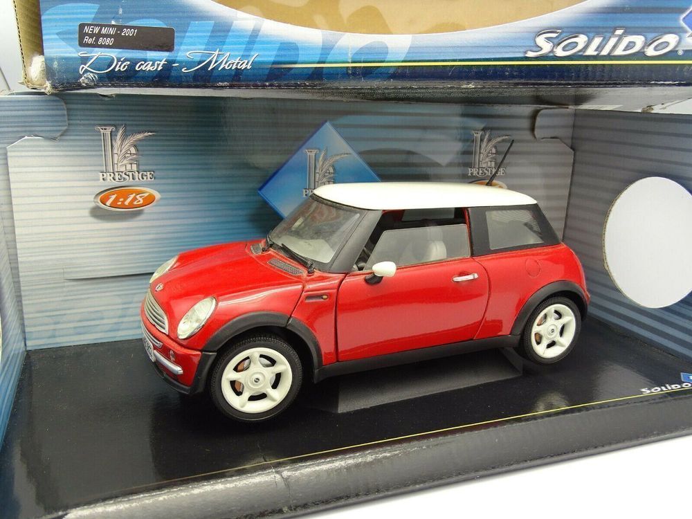 MINI COOPER NEW ROT/WEISS, 1:18 SOLIDO (Neu und originalverpackt) in ...
