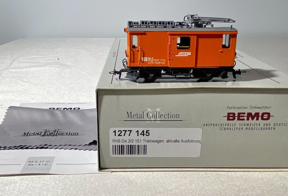 BEMO RhB De 2/2 151 Triebwagen 1277 145 (Neu und originalverpackt) in ...