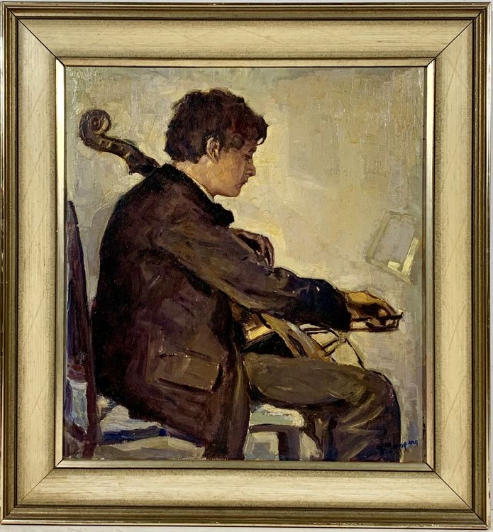Hans Soppera (1900-1963) Gemälde Cello Spieler (Gebraucht) in Root für ...