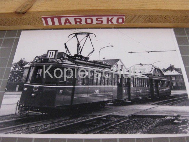 Echtfoto: Tram Basel, ca 1970, Basler Strassenbahn BStB BVB, (Gebraucht) in Malters für CHF 9 ...