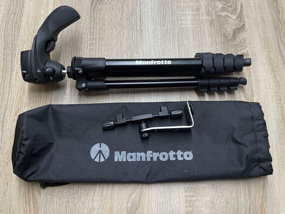 Manfrotto Compact Action Stativ inkl. Smartphone-Halterung (Gebraucht ...