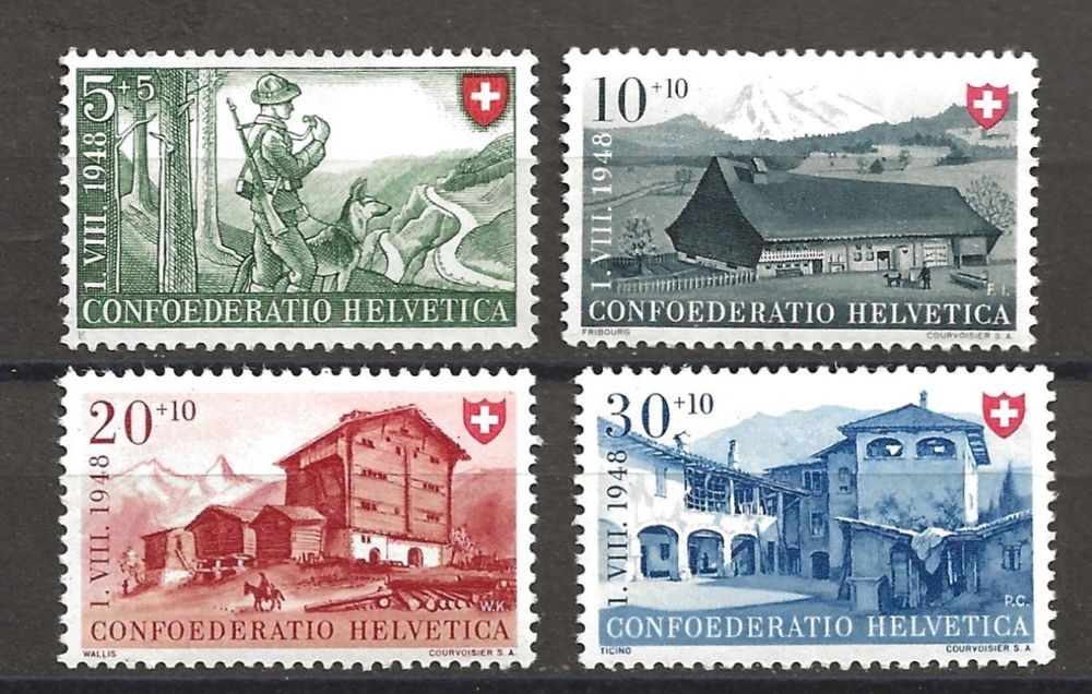Briefmarken Schweiz 1948 P.P ** Mi: 508-511,Zum: B38-B41 (Neu (gemäss ...