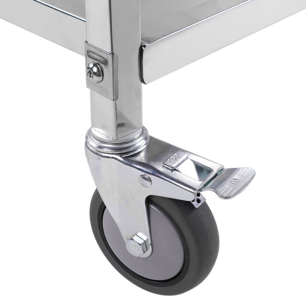 Edelstahl Servierwagen Transportwagen mit 3 Böden 4 Rollen (Neu (gemäss ...