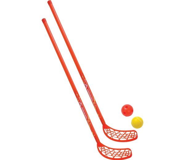 Fun-Hockey Set 2 Schläger, 1 Kunststoff-, 1 Schaumstoffball (Neu und ...