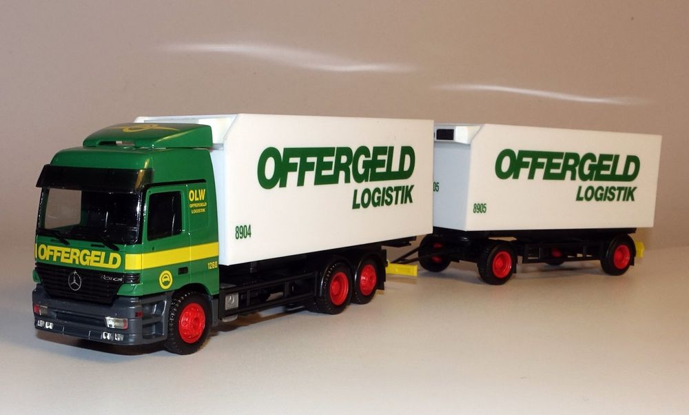 Mercedes Actros Offergeld Wechselpritsche Lastzug Herpa 1:87 (Gebraucht ...