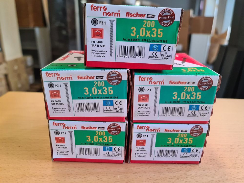 1000x Fischer Schrauben 3,0x35 verzinkt blau neu ab 1.- | Kaufen auf ...