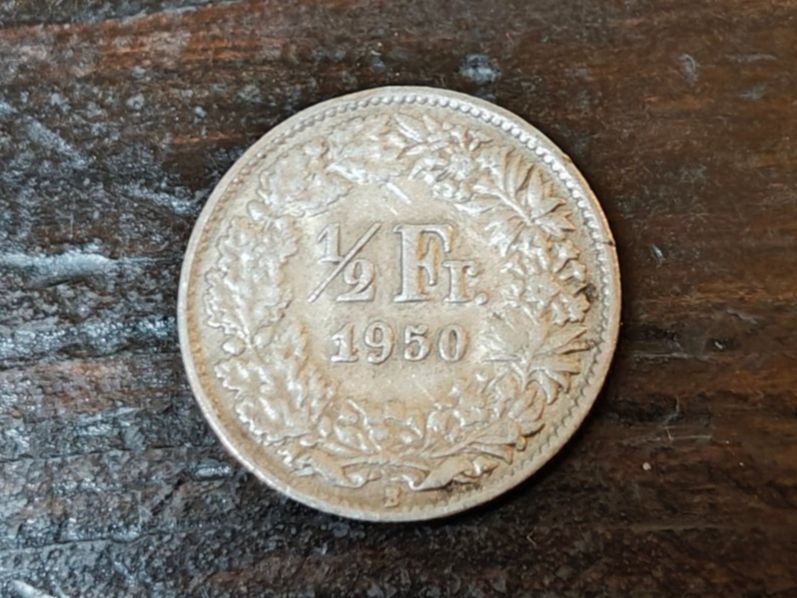 3x Schweizer ½-Franken-Münzen, 1958, 1963, 1950 CH (Gebraucht) in ...