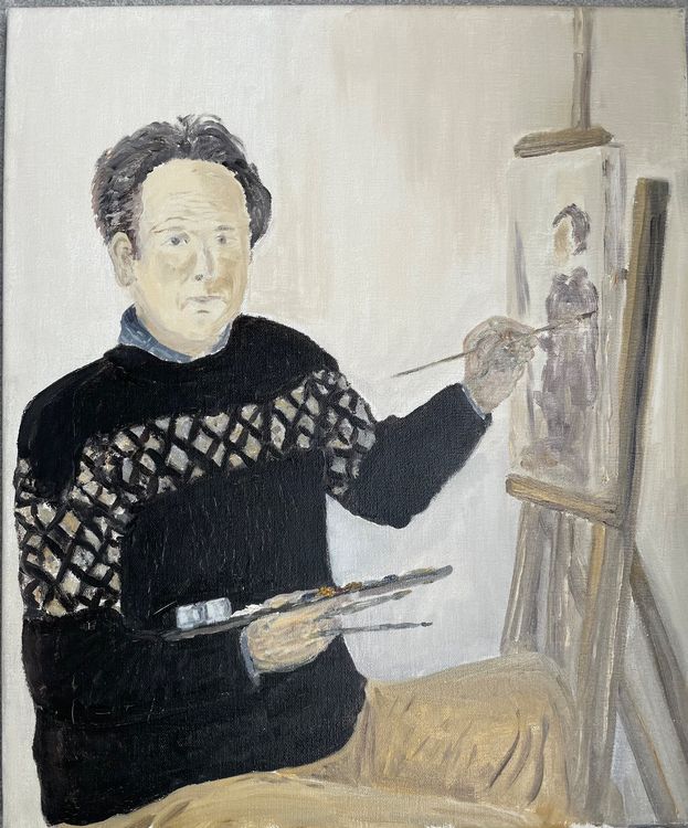 Vintage Gemälde Maler im Atelier (Gebraucht) in Baar für CHF 10 – mit Lieferung auf Ricardo kaufen