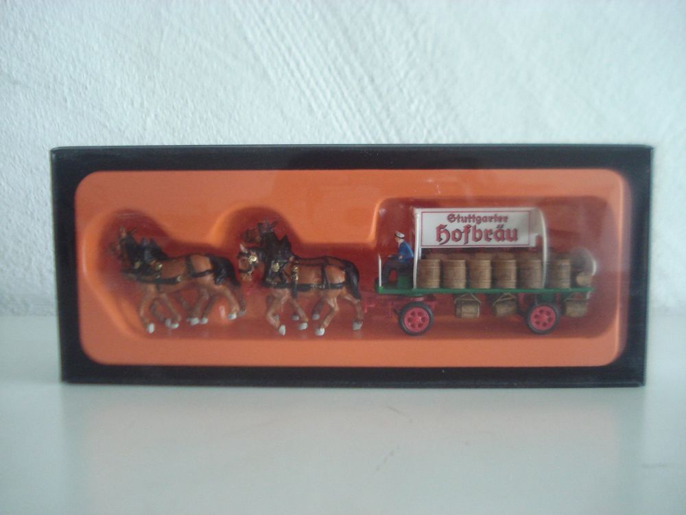 Preiser H0: Brauereiwagen "Stuttgarter Hofbräu", 4-spännig (Gebraucht ...