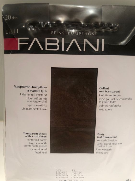 Damenstrumpfhosen Fabiani RHT Nuss Gr 44-46 6er Pack (Neu und originalverpackt) in Küsnacht ZH ...