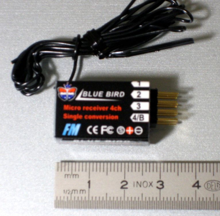 Micro receiver Blue Bird 40MHz , 4 Ch Single conversion 8gr | Kaufen ...