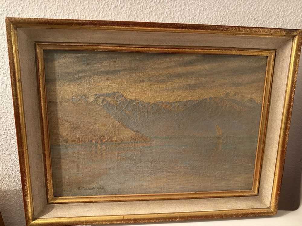 Peinture à l'huile paysage du Léman René Margairaz (D'occasion) à ...